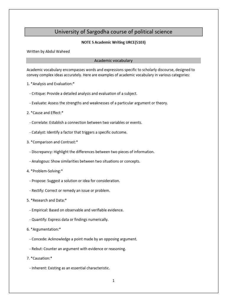 Academic Writing & Rhetoric Guide | PDF