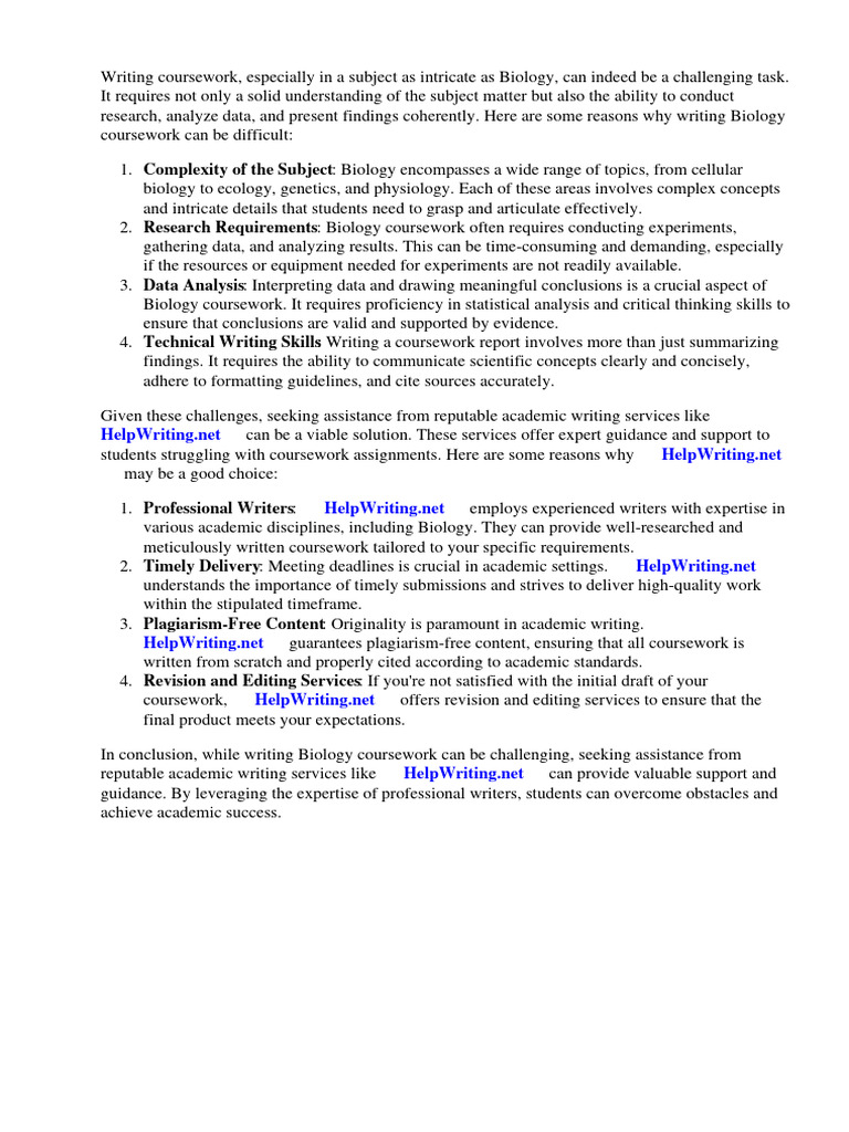 Unit 3 Biology Coursework Ideas | PDF | Biology | Expert