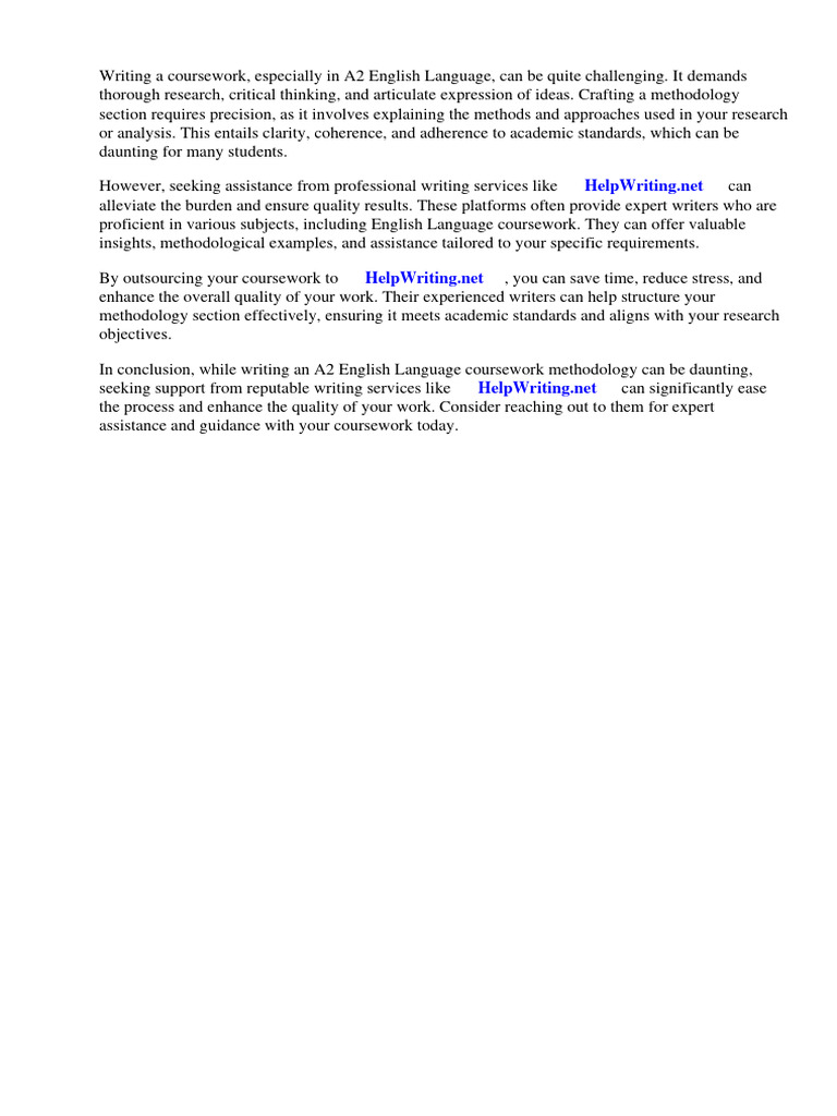 A2 English Language Coursework Methodology Examples | PDF | Methodology ...