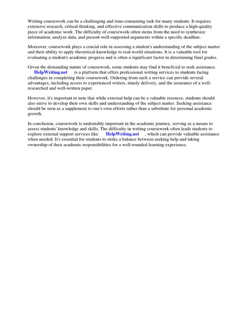 Is Coursework Important | PDF | Thesis | Essays