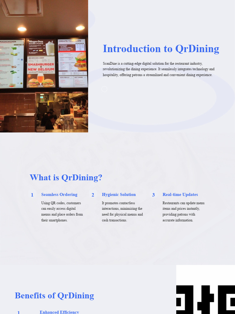 Introduction To QrDining | PDF | Menu | Restaurants