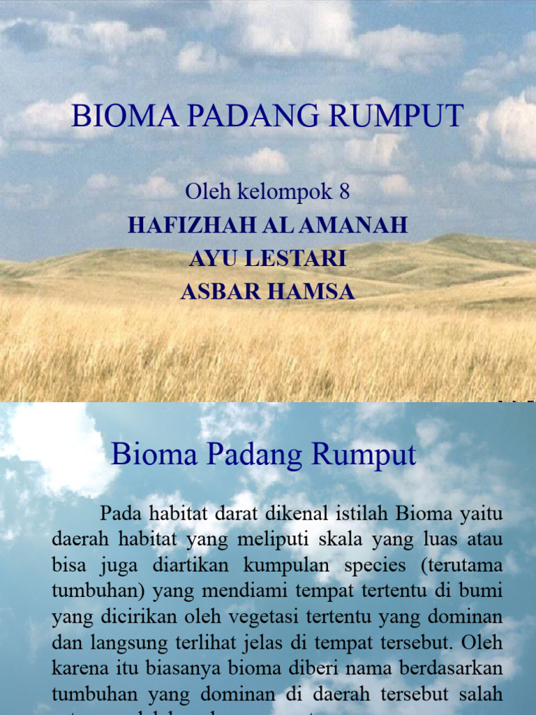 Bioma Padang Rumput | PDF