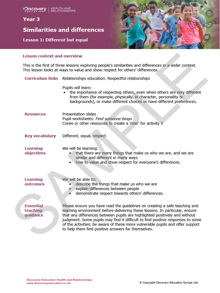 Similarities and Differences Lesson | PDF | Cognitive Science ...