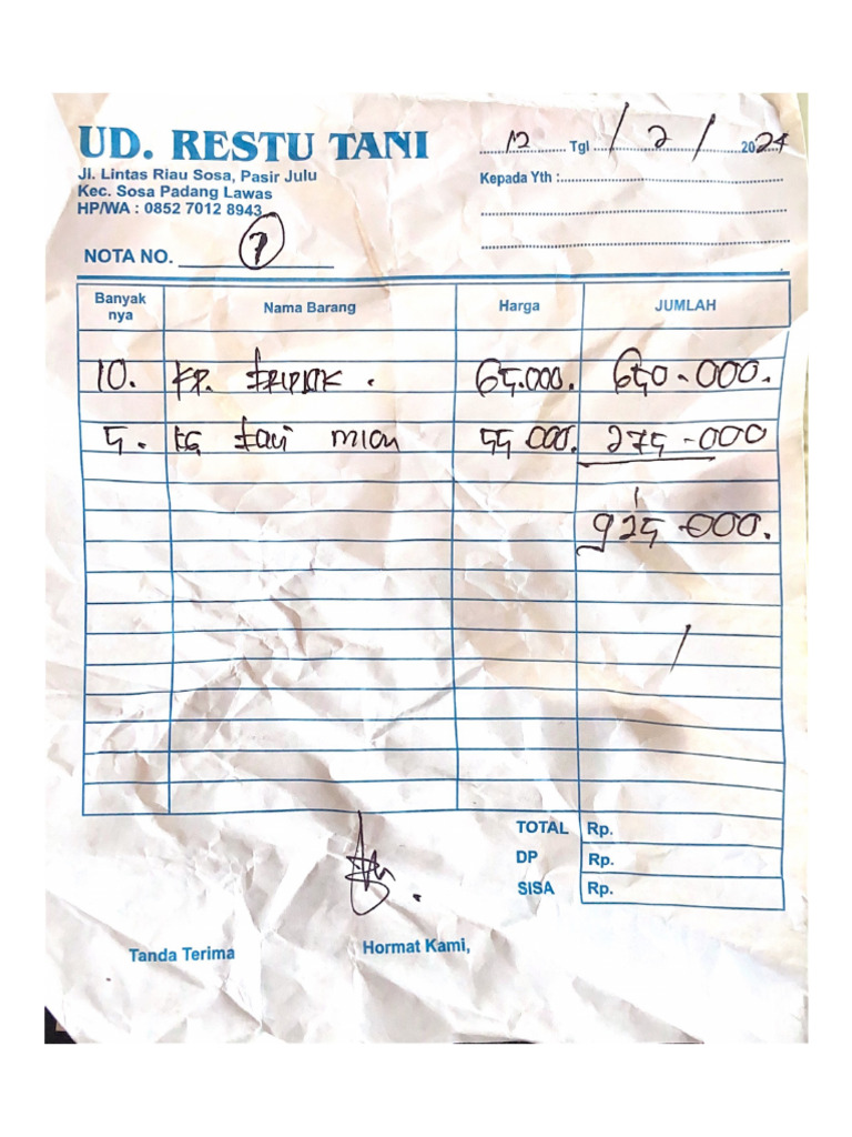 Ud. Restu Tani | PDF