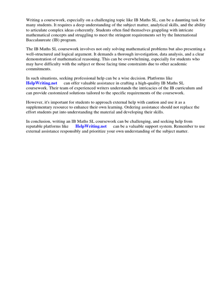 Ib Maths SL Coursework Ideas | PDF | Mathematics | Statistics