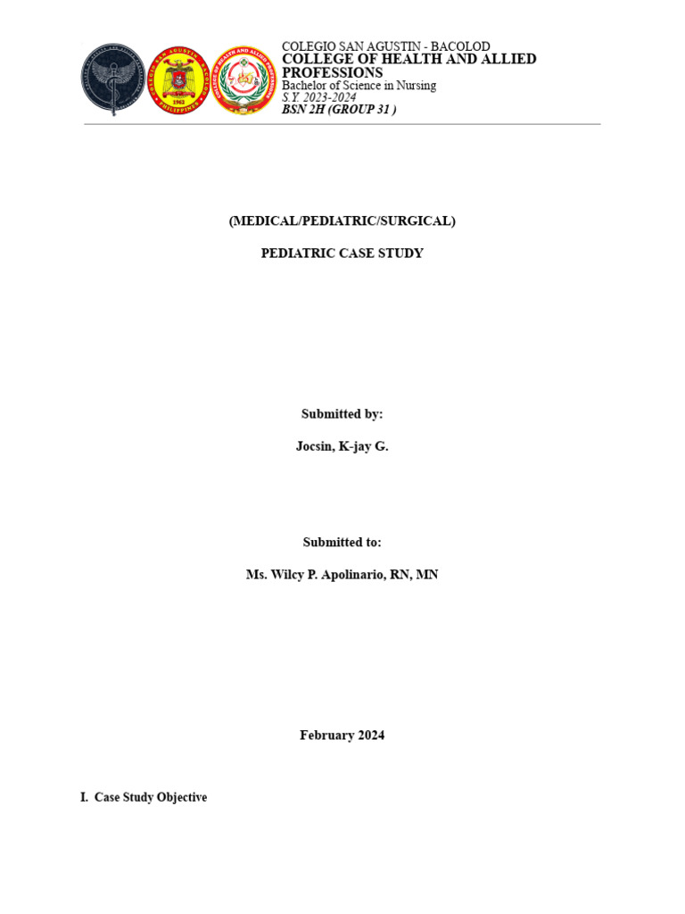 Case Study Format | PDF | Nursing | Clinical Medicine