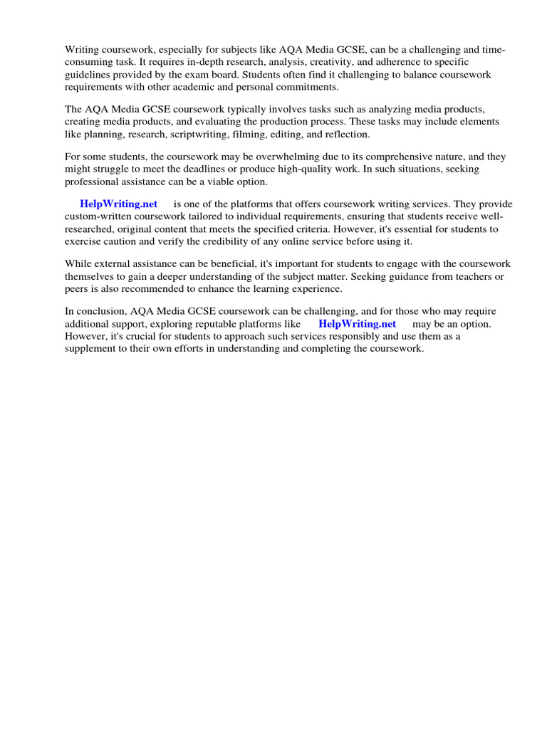 Aqa Media Gcse Coursework | Download Free PDF | Essays | Facebook
