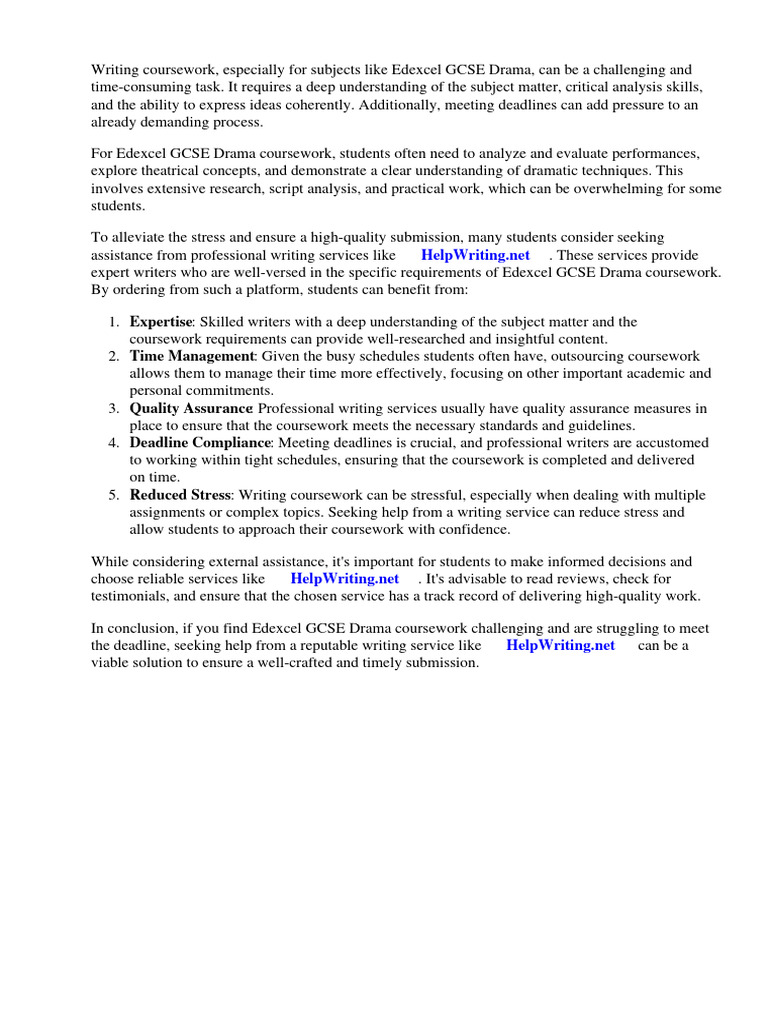 Edexcel Gcse Drama Coursework Deadline | PDF | Facebook | Linked In