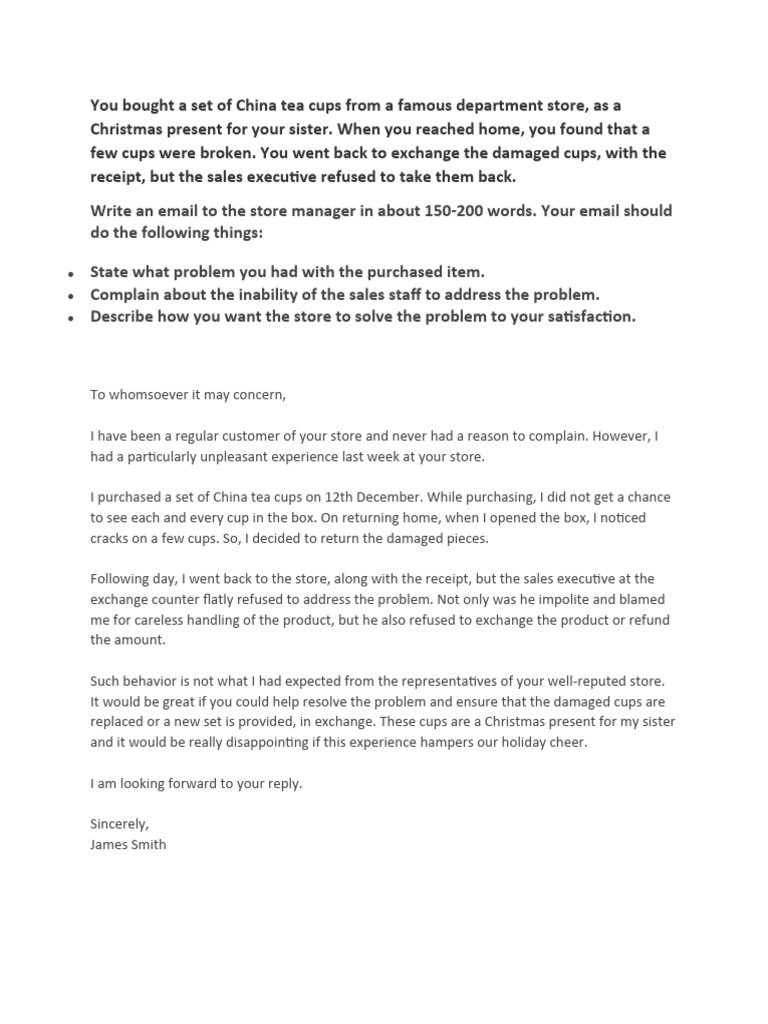 Celpip Writing Sample | PDF | Business