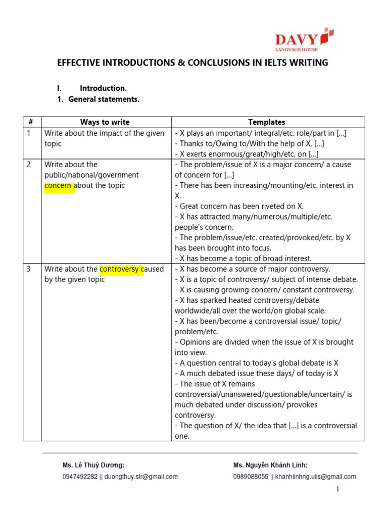Writing Introduction And Conclusion Pdf