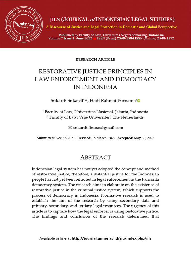 Restorative Justice Principles in Law en | Download Free PDF | Restorative Justice | Justice