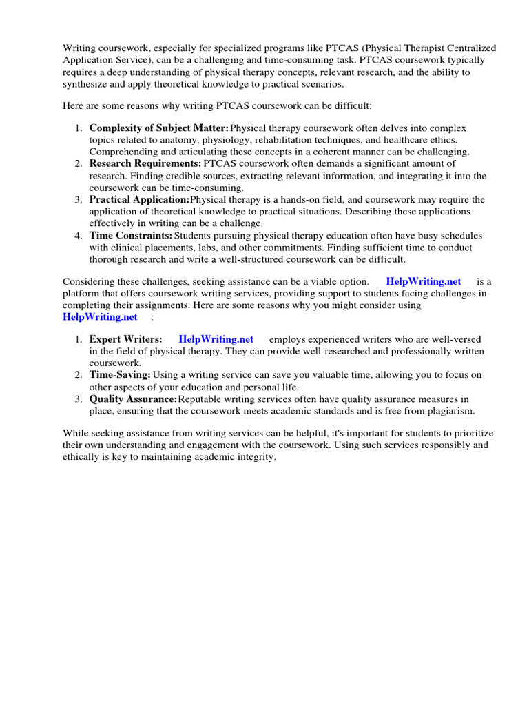Ptcas Coursework | PDF | Physical Therapy | Social Media