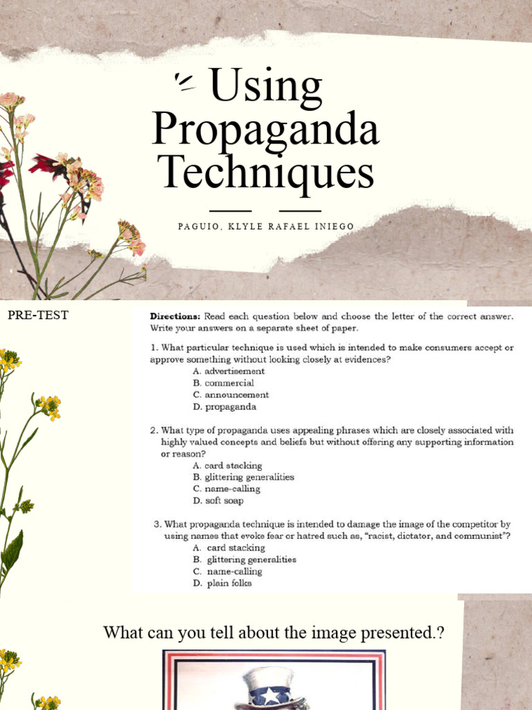 Using Propaganda Techniques | PDF