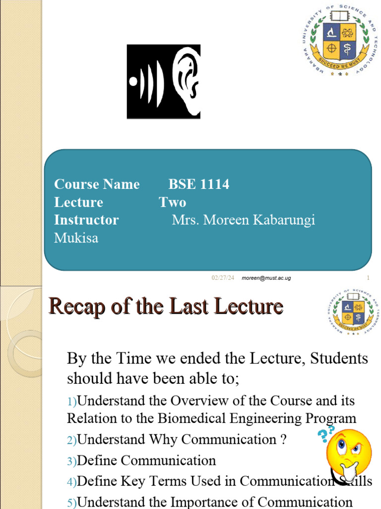 Communication Skills Lecture 2 | PDF | Communication | Nonverbal Communication