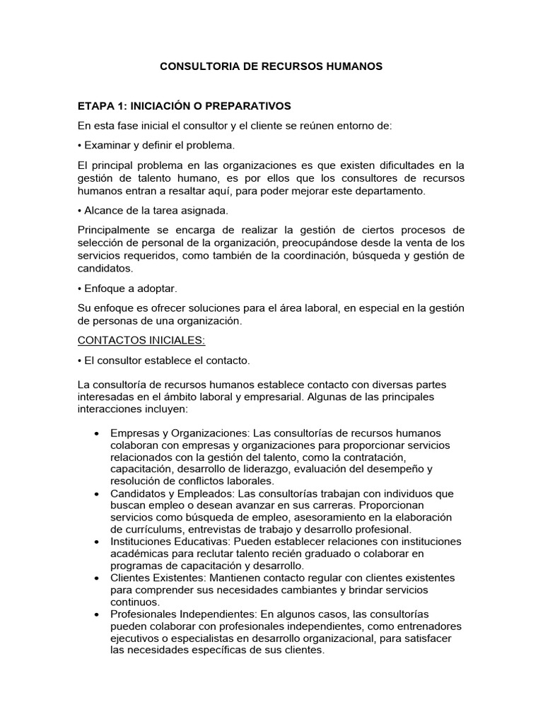 Consultoria de Recursos Humanos | PDF | Gestión de recursos humanos ...