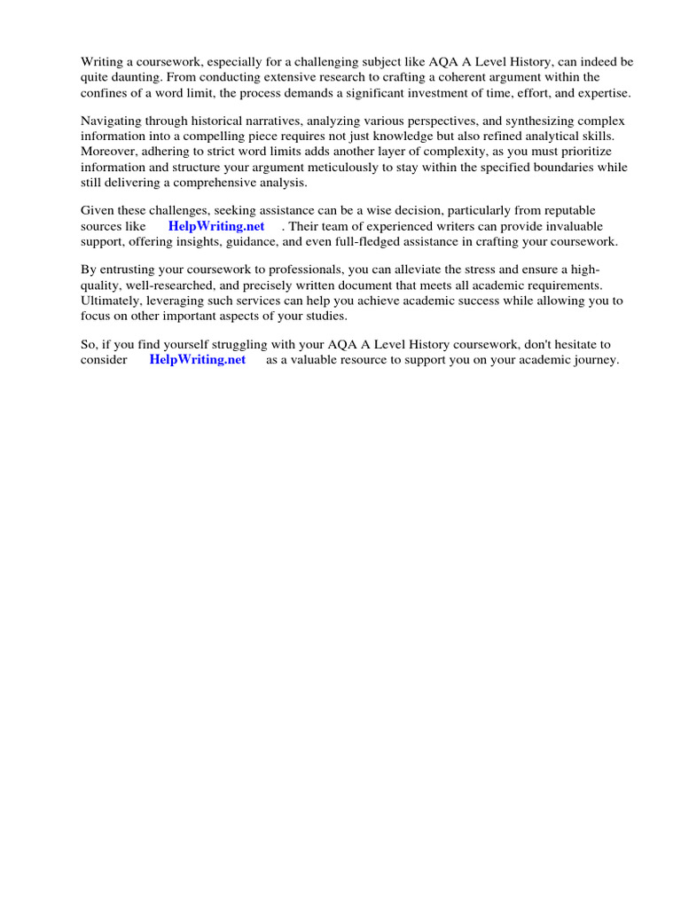 Aqa A Level History Coursework Word Limit | PDF | Linked In | Facebook