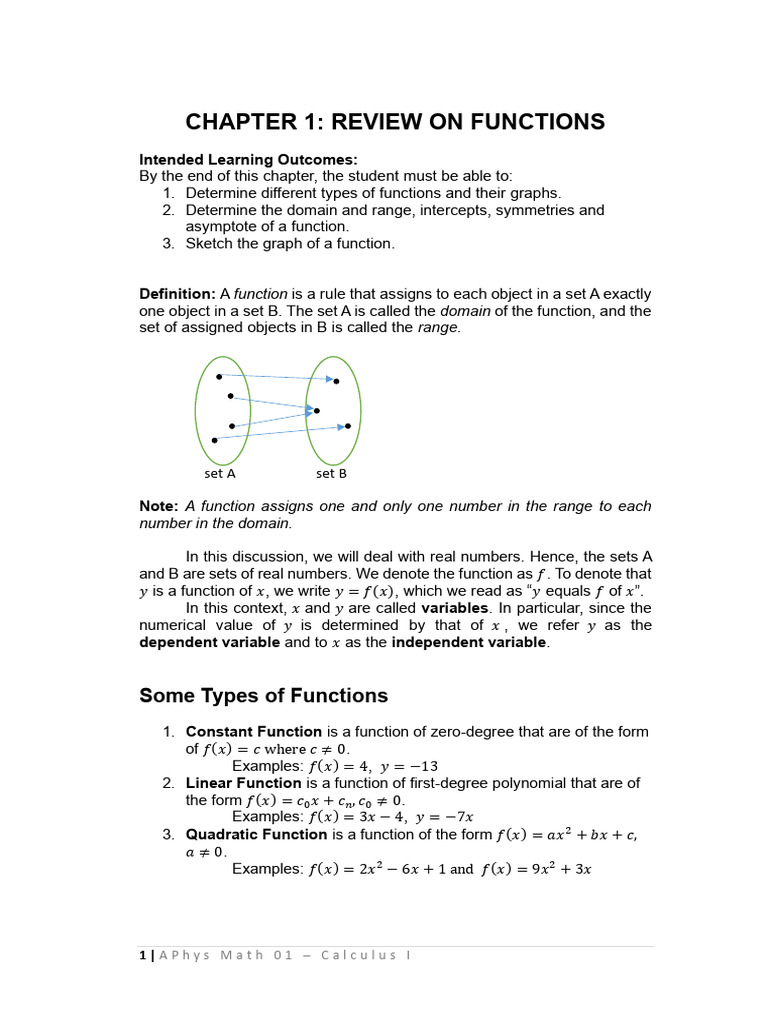 Calculus 01 Module | PDF
