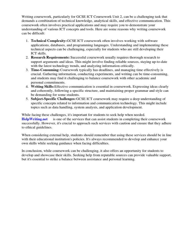 Gcse Ict Coursework Unit 2 Pdf Educational Technology Spreadsheet
