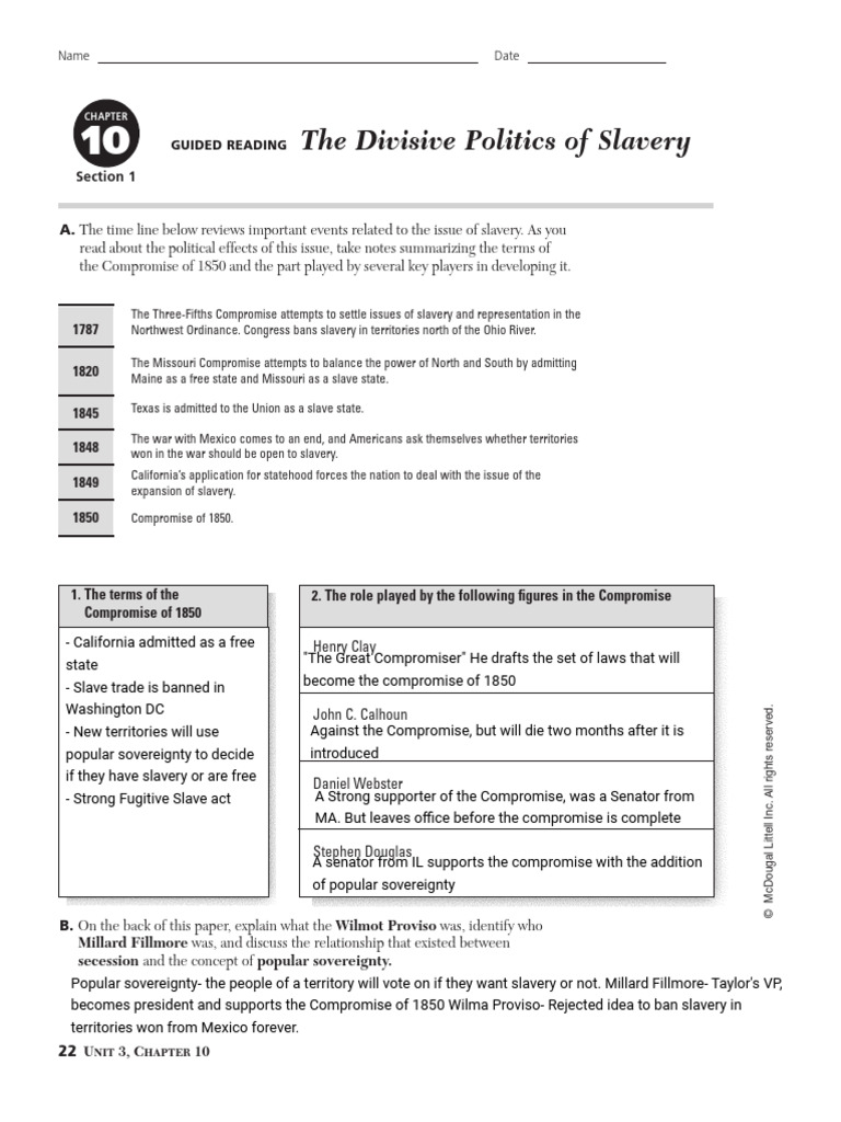 Lia PezoCandelario - 10-1 Guided Reading | PDF | The United States ...
