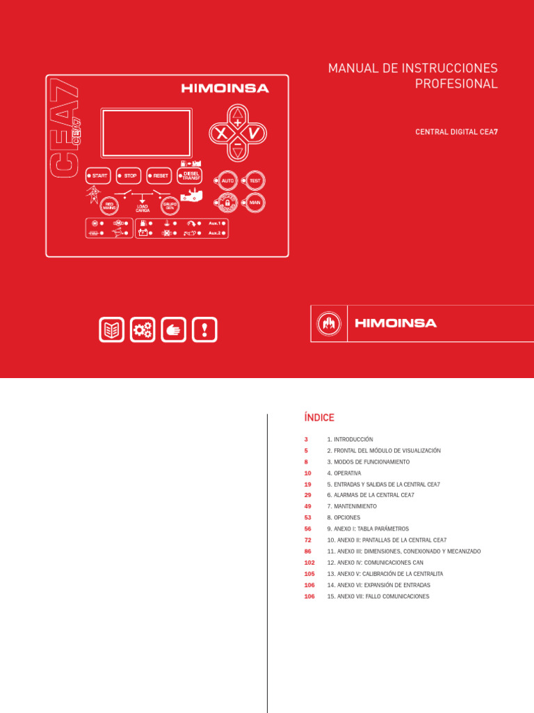 Himoinsa CEA7 - ES | PDF | Arranque | Energia electrica