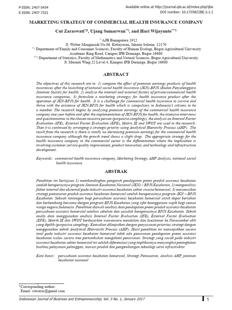 Marketing Strategy of Commercial Health Insurance | PDF | Swot Analysis ...