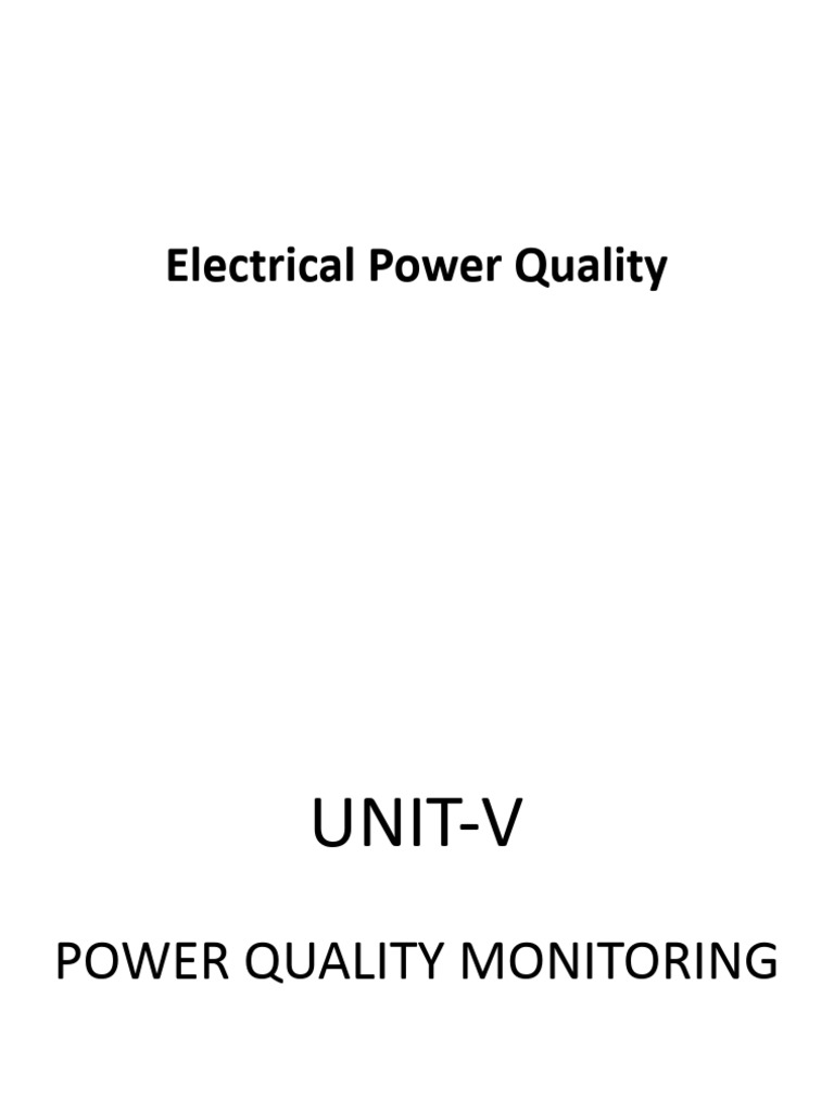 Electrical Power Quality UG-UNIT-V | PDF | Computer Engineering ...