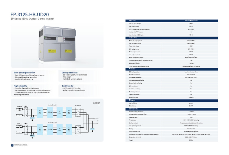 1.datasheet - EP-3125-HB-UD20 - 202203 | PDF | Power Inverter ...
