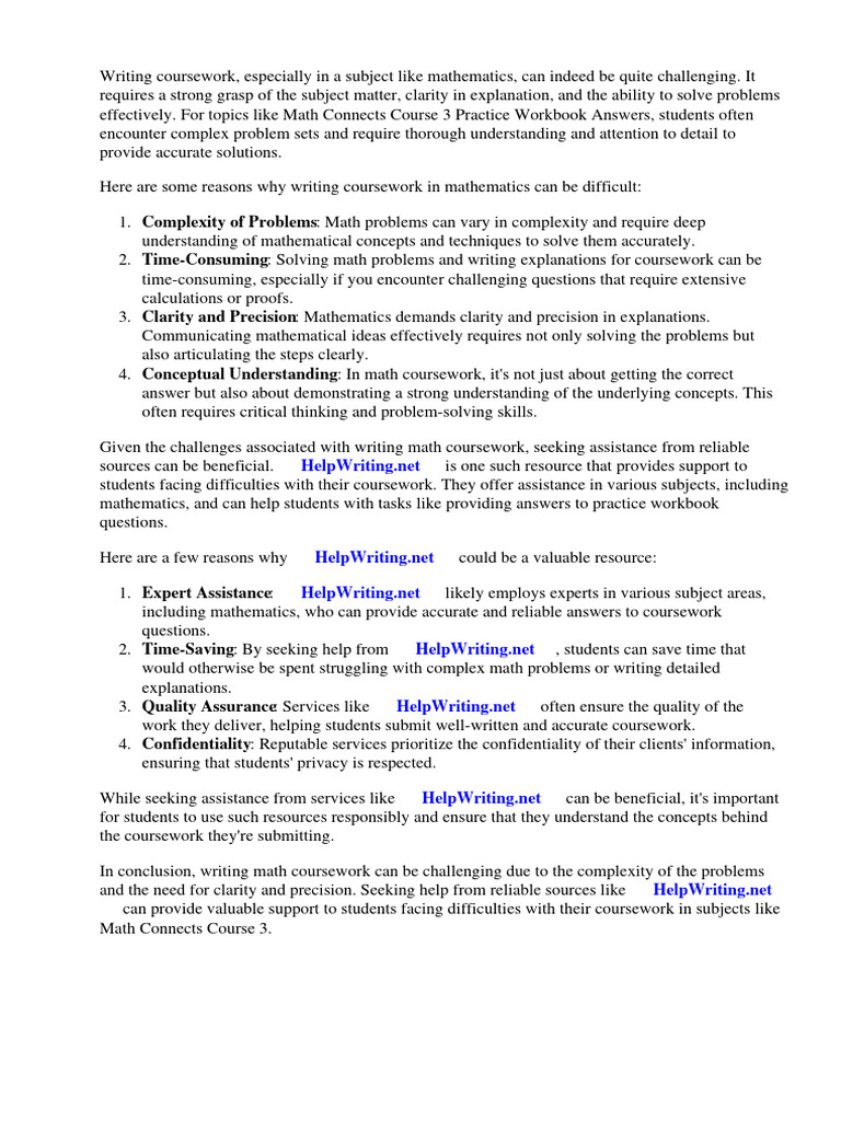 Math Connects Course 3 Practice Workbook Answers | Download Free PDF ...