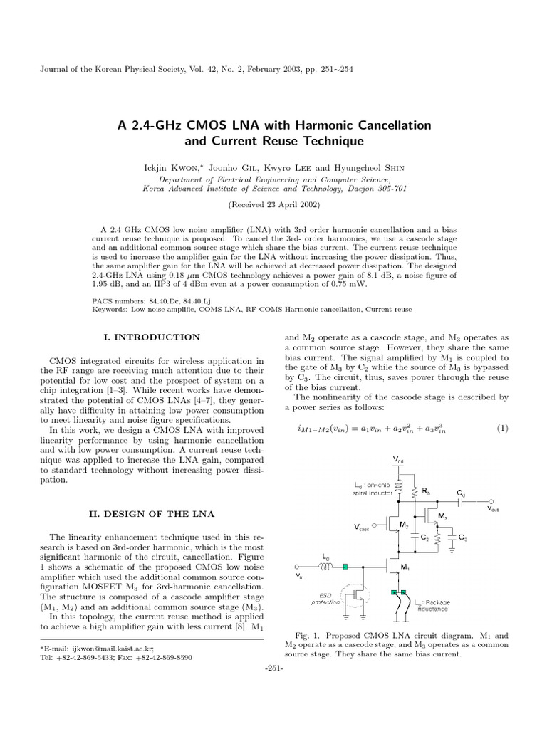LNA Cmos Design | PDF | Cmos | Amplifier