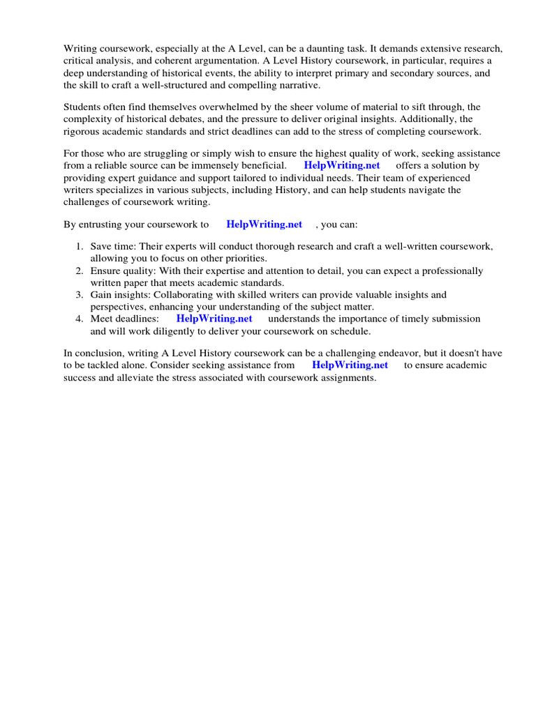A Level History Coursework Examples | PDF | Expert | Facebook