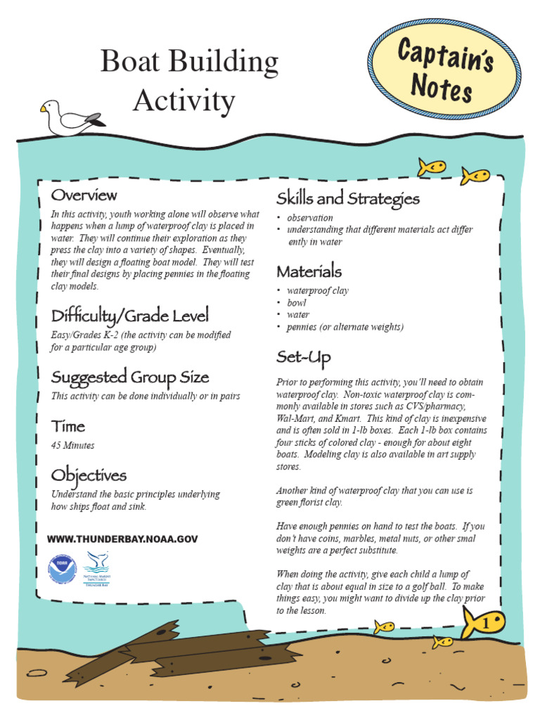 k-2 Boat Builder Activity | PDF | Boats | Manufactured Goods