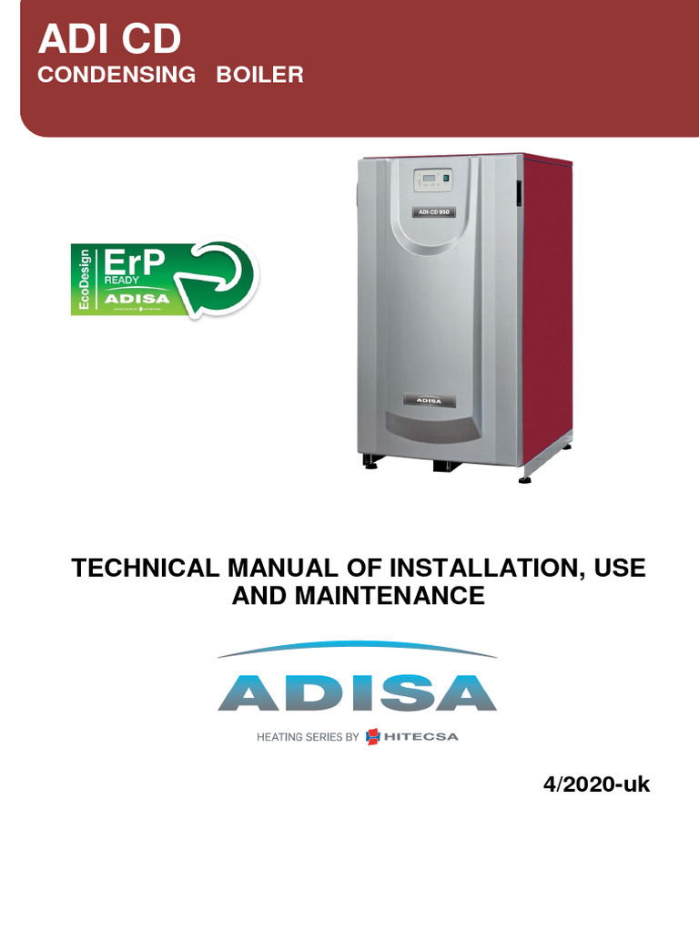 ADI CD Condensing Boiler - Technical Manual New Model | PDF