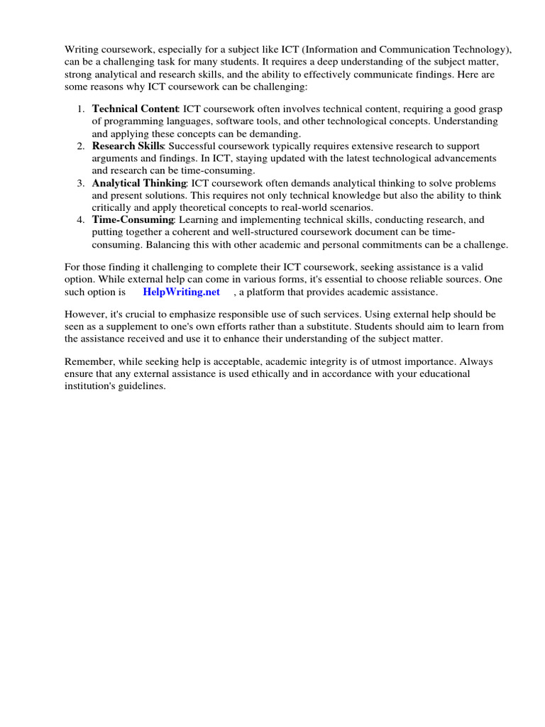 Ict Unit 3 Coursework Pdf Educational Technology Information And Communications Technology