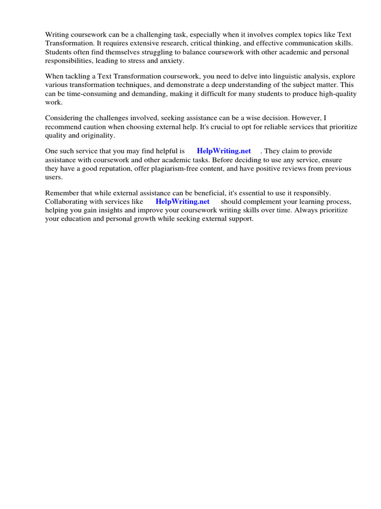 Text Transformation Coursework Ideas | PDF | The Great Gatsby | Thought