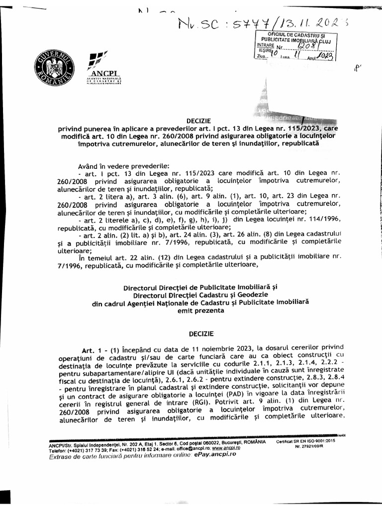 ANCPI 12081 - PAD (Asigurare) | PDF