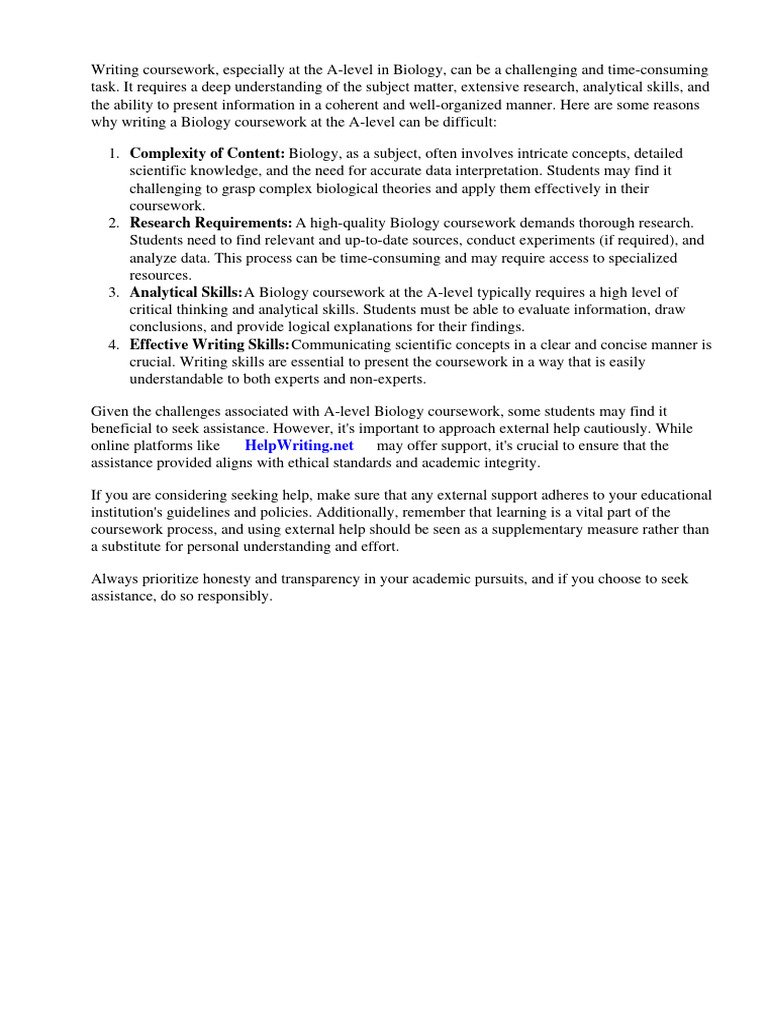 Biology Coursework As Level | PDF | Biology | Photosynthesis