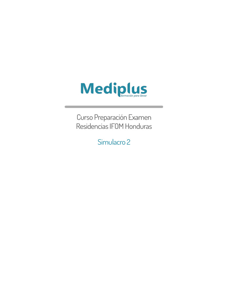 Simulacro 2 Mediplus | PDF