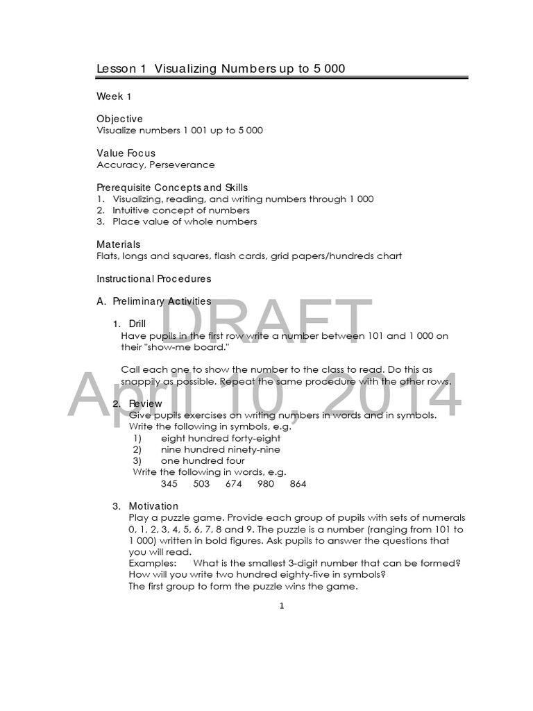 Grade 3 TG Math Lessons 1-20 | PDF