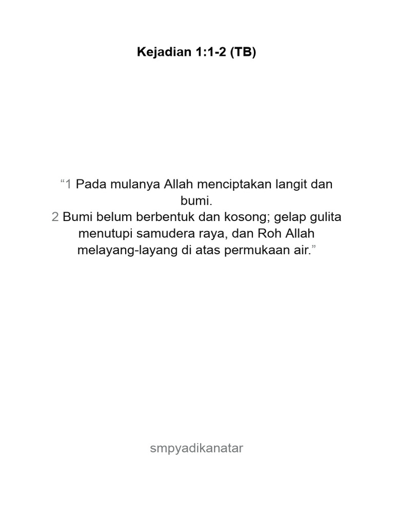 Contoh Ayat Alkitab Untuk Natal | PDF