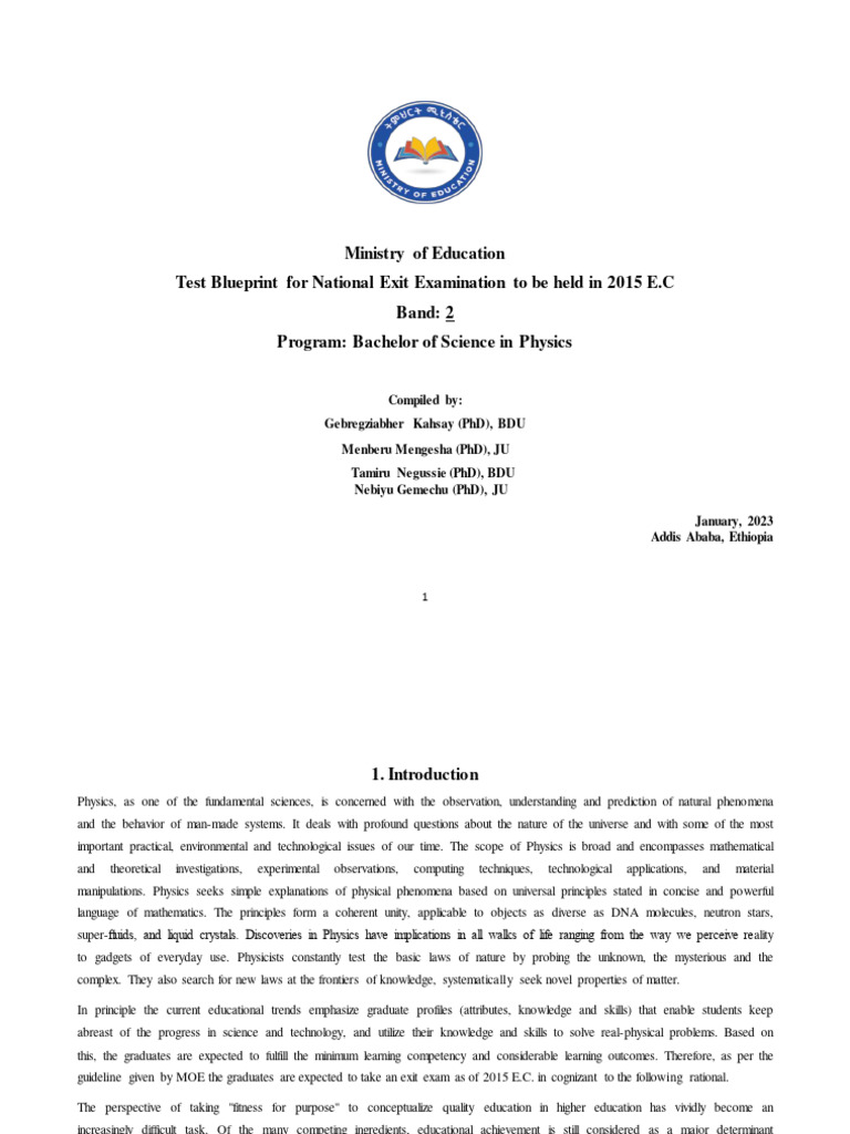 Exam Blueprints For Physics | PDF | Physics | Electromagnetism