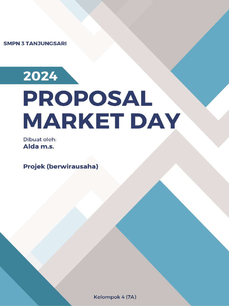 Proposal Market Day Kelompok 4 (7A) | PDF