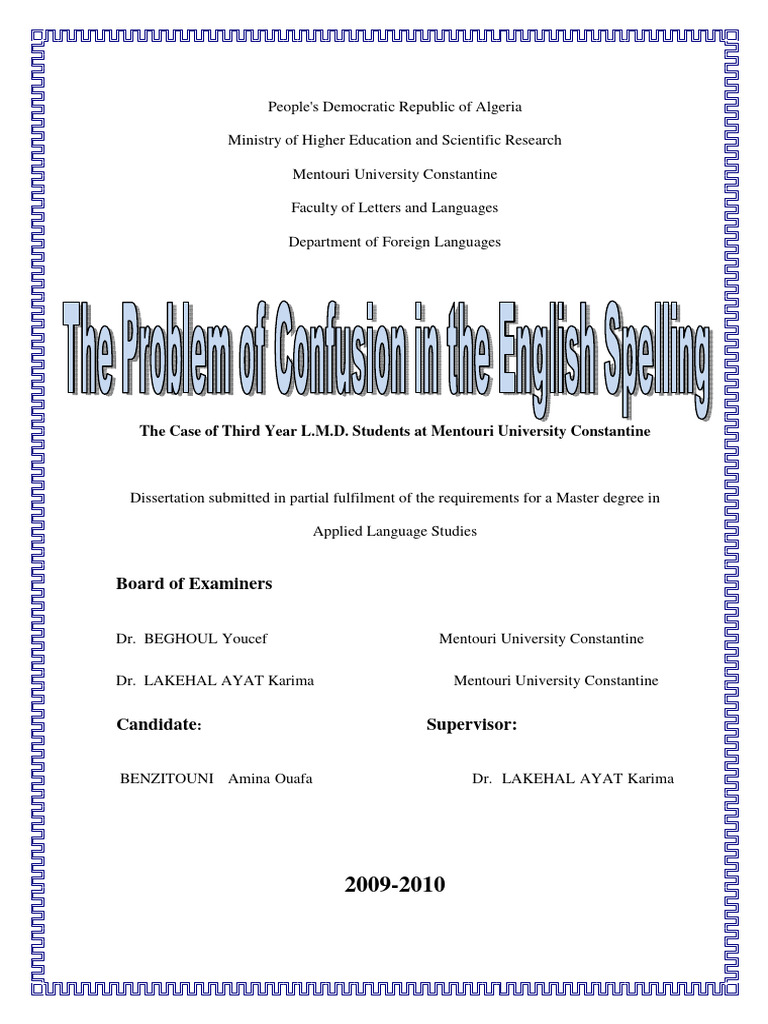 Ben Zitouni | PDF | Spelling | English Language