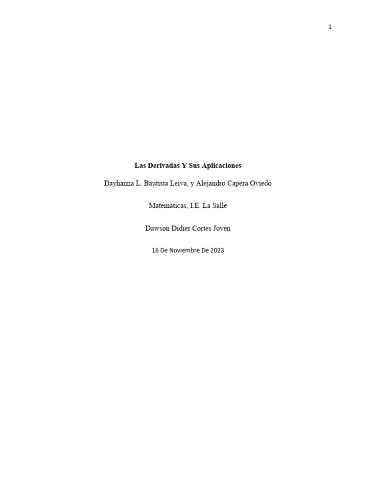 Las Derivadas Y Sus Aplicaciones | Descargar gratis PDF | Derivado | Cálculo