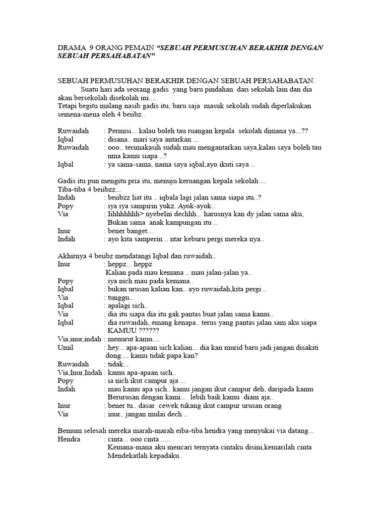 Drama Persahabatan dan Permusuhan Sekolah | PDF