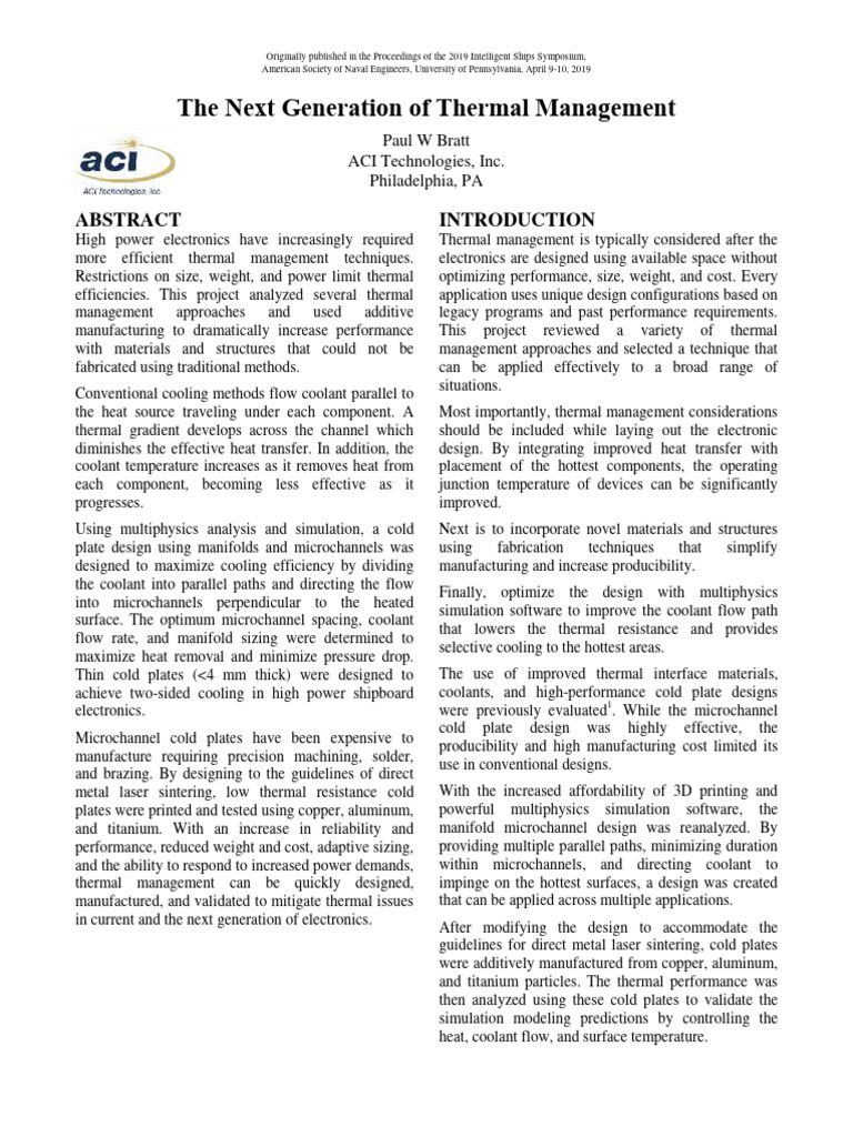Advanced Thermal Management in Electronics | PDF | Heat Transfer ...