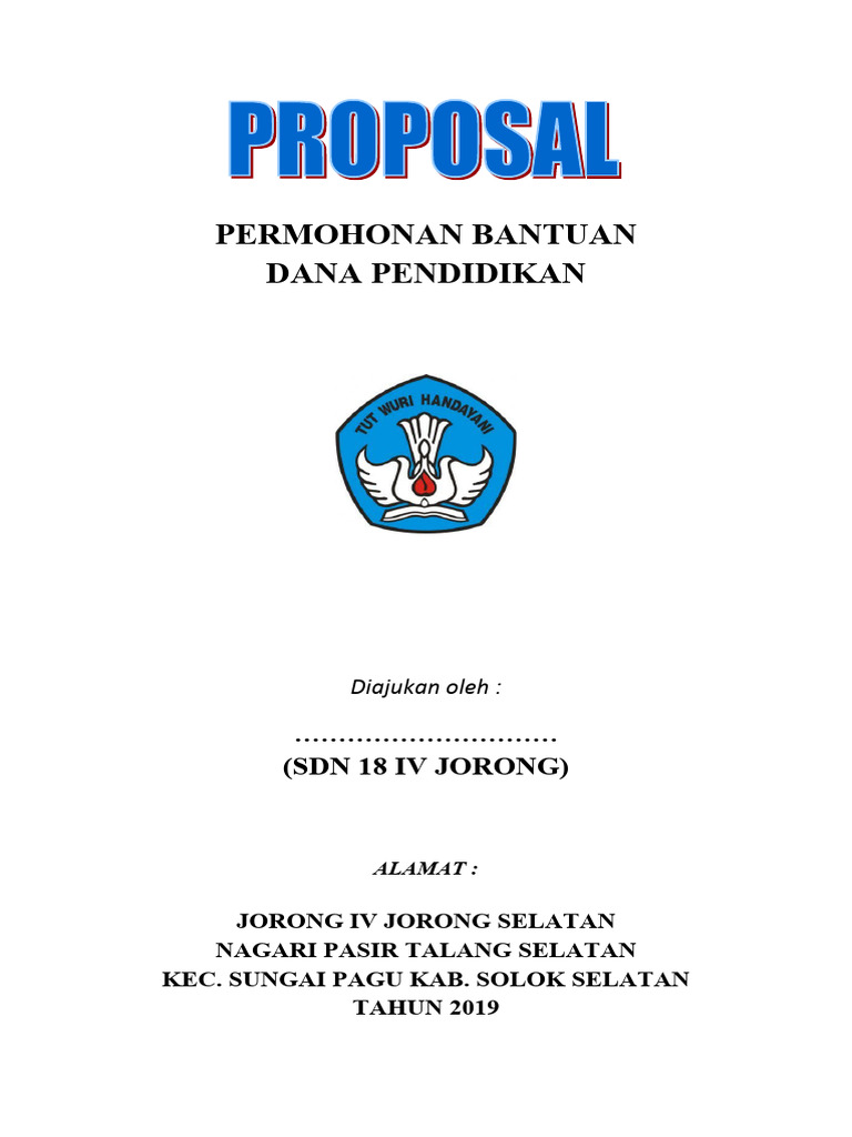 Proposal Awal SDN 06mudiak Lolo | PDF