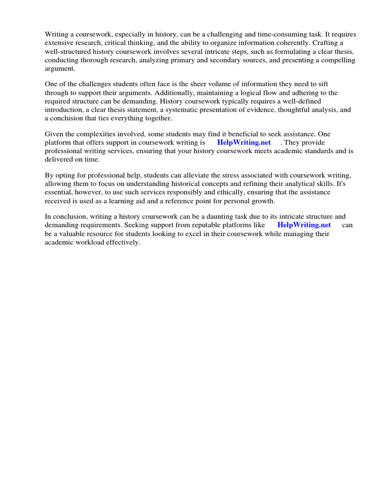 History Coursework Structure | PDF | Critical Thinking | Nazi Germany