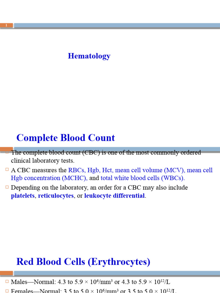 Hematology & Urinalysis | PDF | Coagulation | Anemia