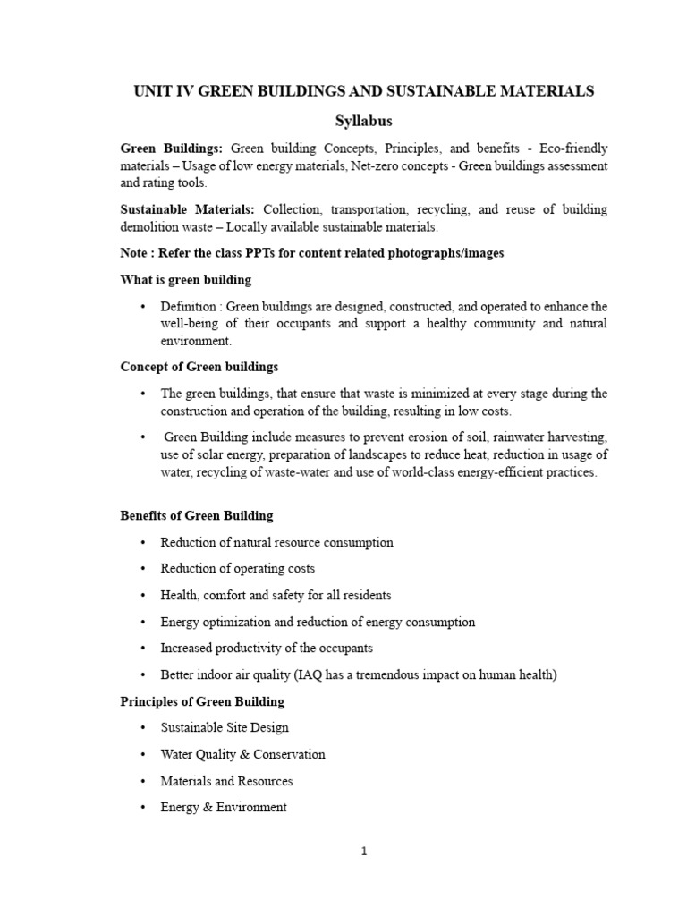 Green Building Concepts and Materials | PDF | Green Building | Concrete
