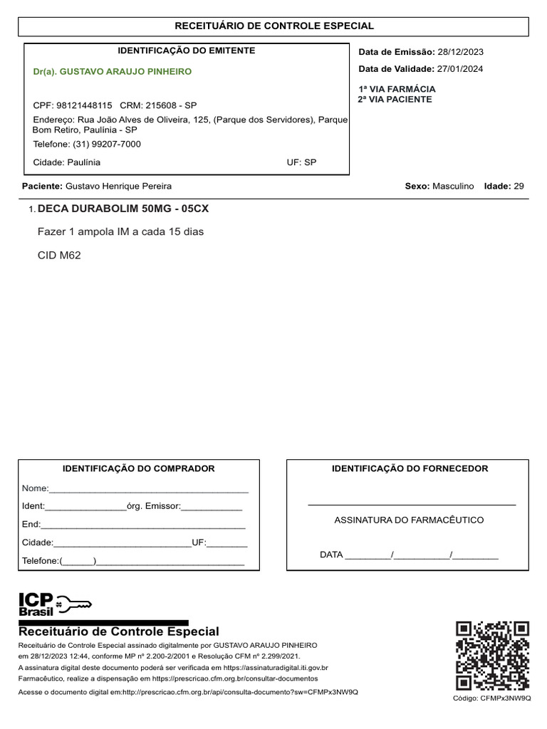 Receita Deca Gustavo | PDF